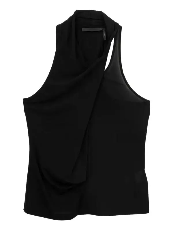 Helmut Lang Draped Halterneck Top - Black