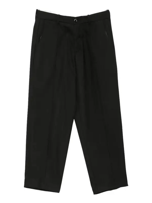 NINE:INTHE:MORNING Meteorite Pressed-crease Straight-leg Trousers - Black