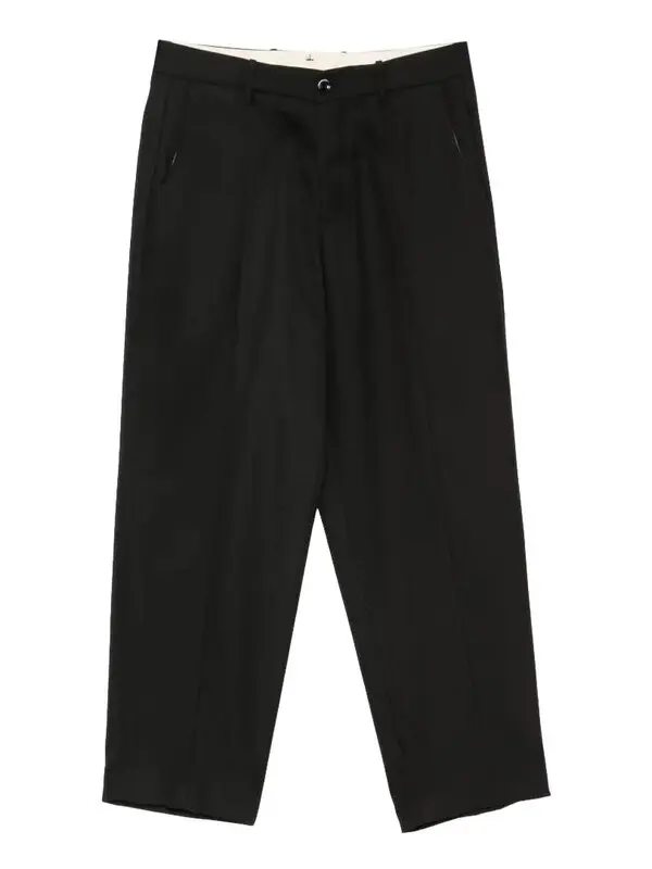 NINE:INTHE:MORNING Meteorite Pressed-crease Straight-leg Trousers - Black