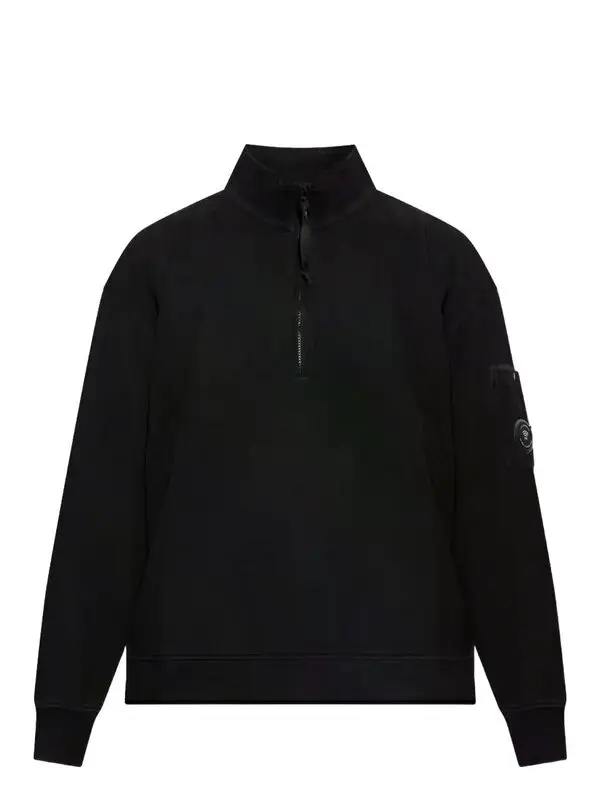 C.P. COMPANY Lens Detail Quarter-zip Sweater - Black