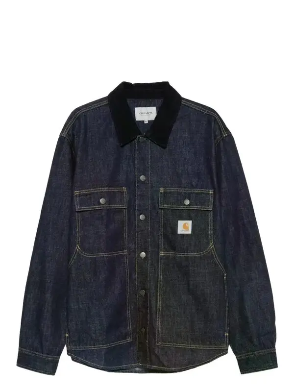 Carhartt Work In Progress Oakland Corduroy-collar Overshirt - Blue