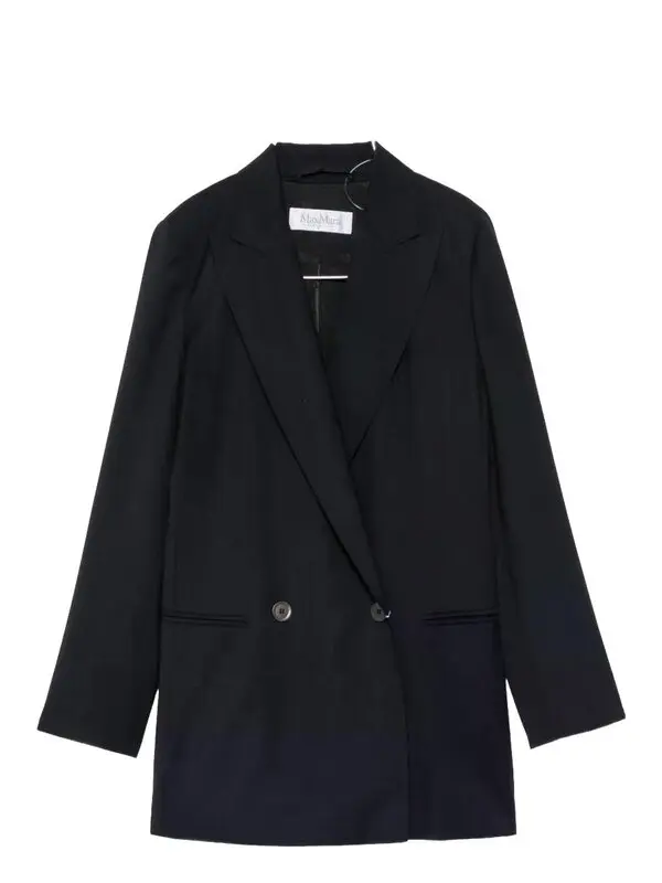 Max Mara Double-breasted Wool Blazer - Blue