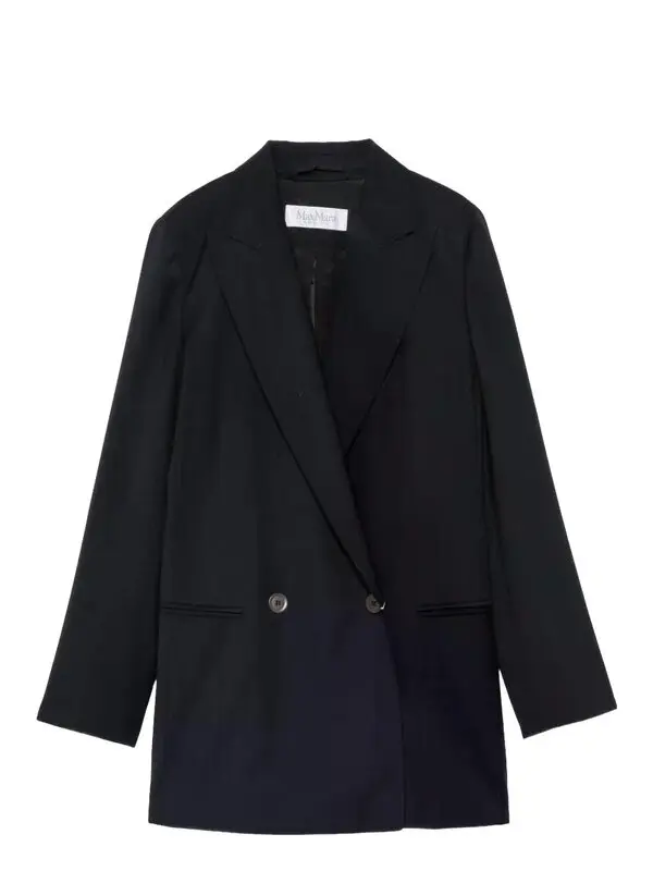 Max Mara Double-breasted Wool Blazer - Blue
