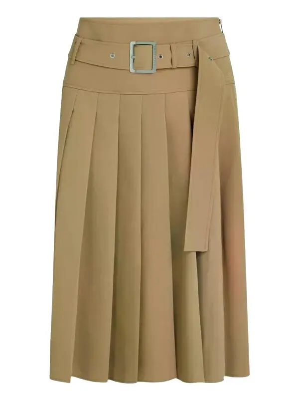Karl Lagerfeld Pleated Midi Skirt - Neutrals