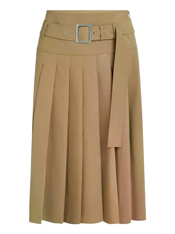 Karl Lagerfeld Pleated Midi Skirt - Neutrals