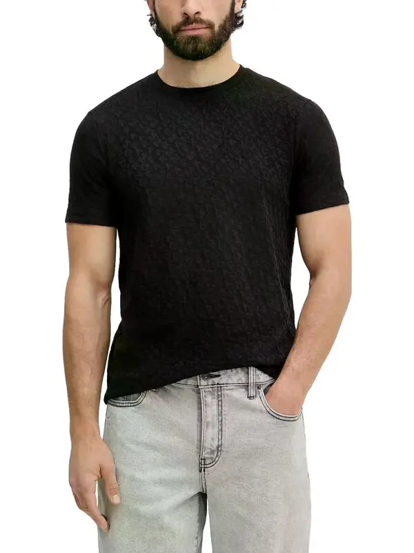 Armani Exchange All-over Logo T-shirt - Black
