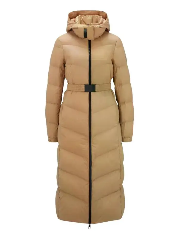 BOSS Belted Hooded Coat - Neutrals