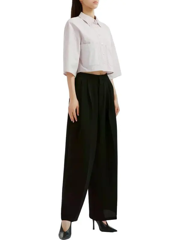 LOW CLASSIC Cropped Button-down Shirt - Pink