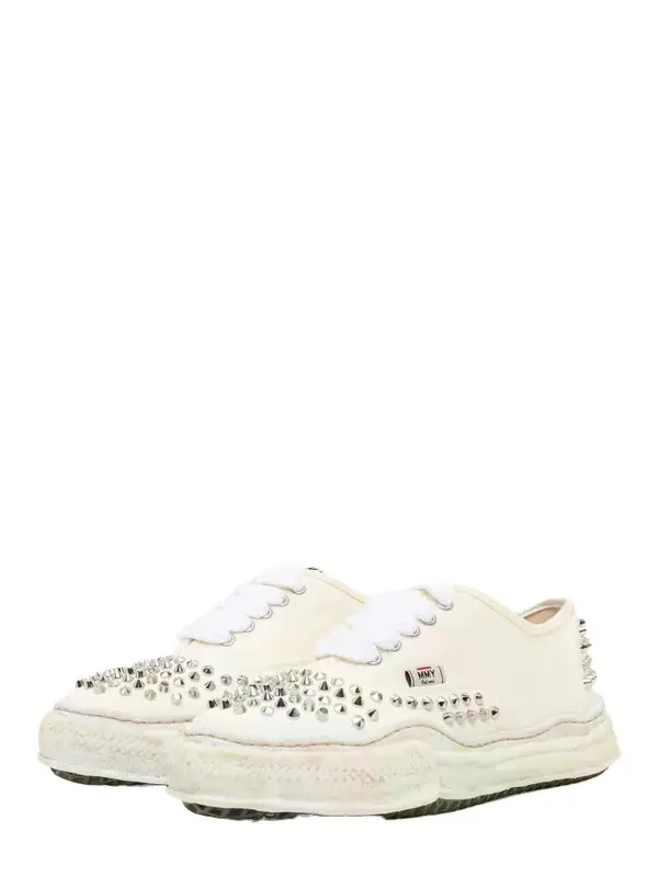 Mihara Yasuhiro Embellished Lace-up Sneakers - White