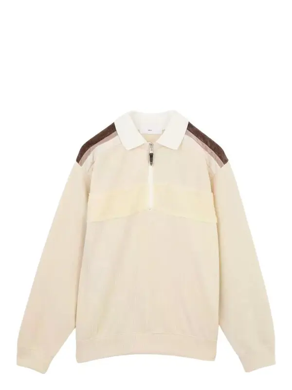 Toga Panelled Zip-up T-shirt - Neutrals