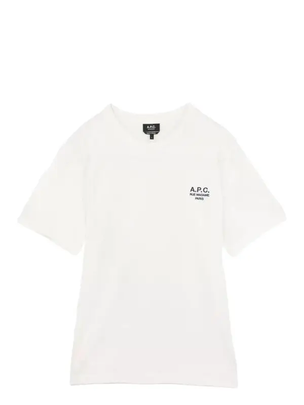 A.p.c. Logo-embroidered Short-sleeve T-shirt - White