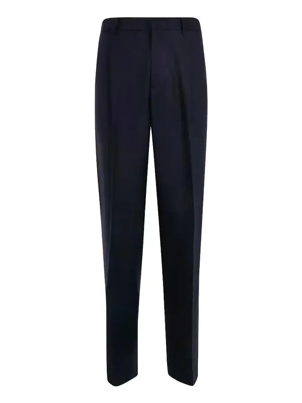LARDINI Belt-loops Pleated Trousers - Black