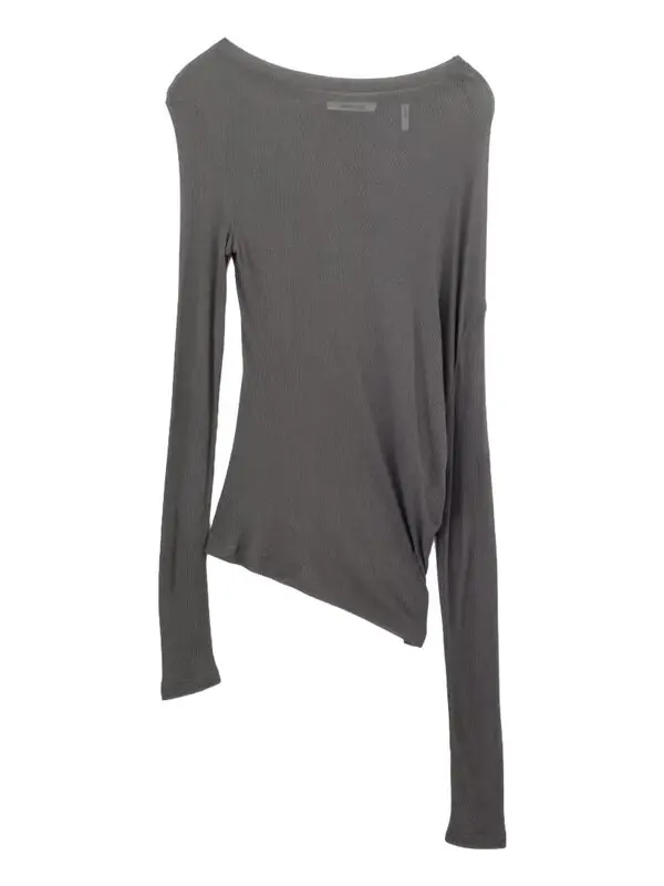 Helmut Lang Twisted Sheer Long-sleeve Top - Grey