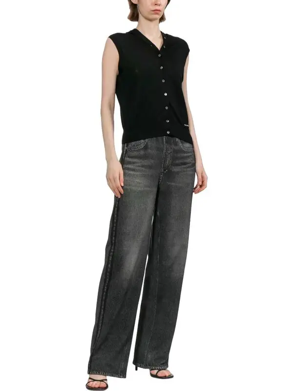 Rag & Bone Miramar Terry Side-stripe Jeans - Black