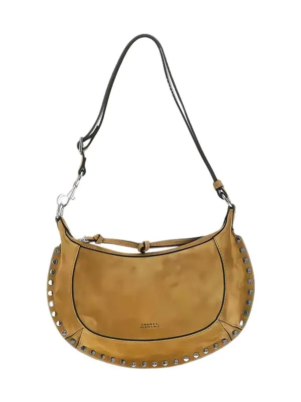 Isabel Marant Étoile Oskan Moon Stud-embellished Shoulder Bag - Neutrals