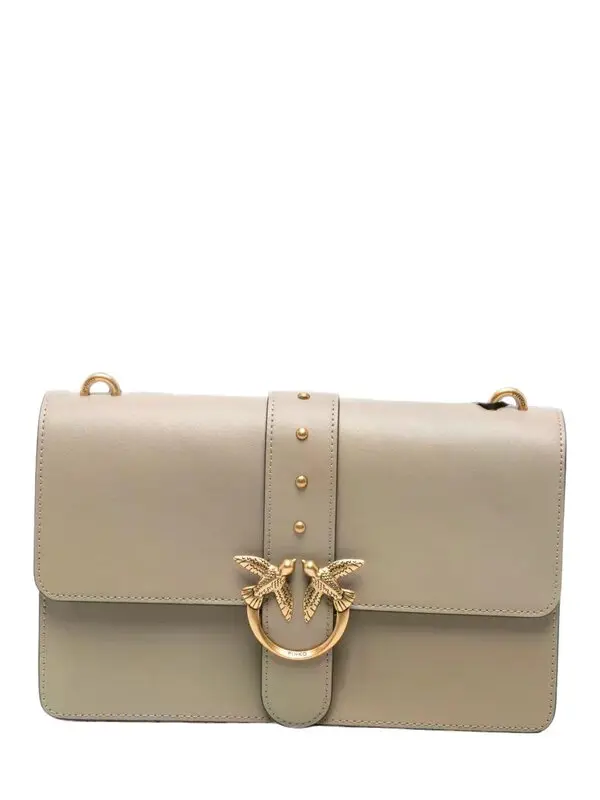Pinko Small Love One Leather Crossbody Bag - Neutrals
