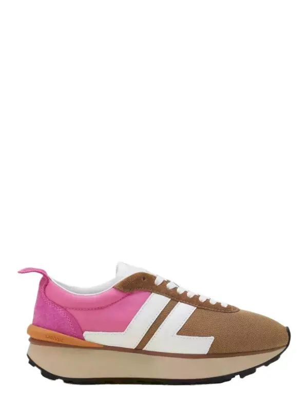 LANVIN Bumpr Sneakers In Nylon And Mesh - Brown