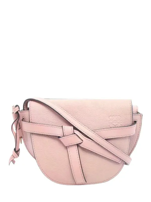 Loewe Gate Leather Mini Shoulder Bag - Pink