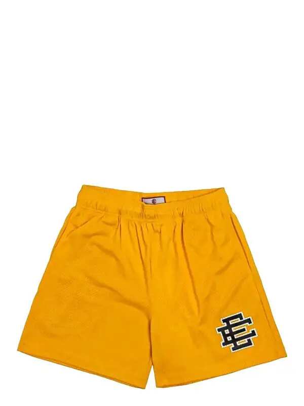 ERIC EMANUEL Mesh Logo Shorts - Yellow
