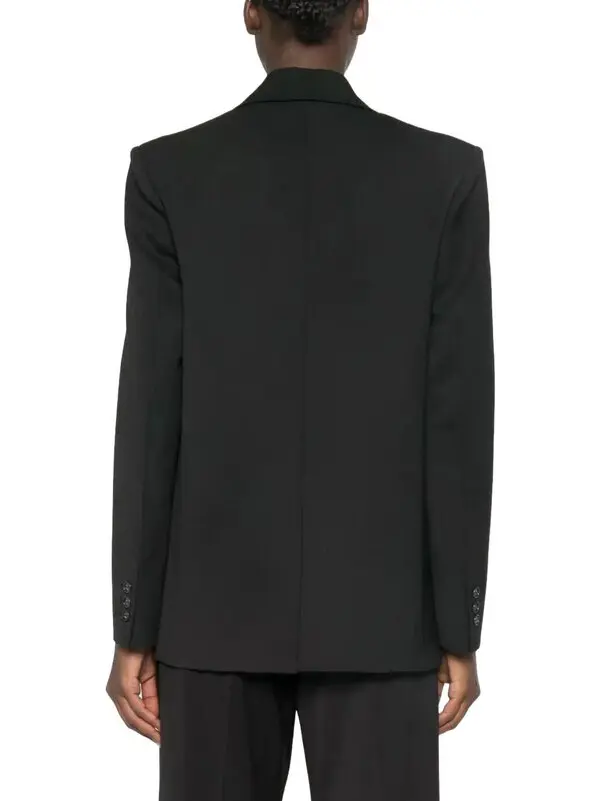 Andamane Single-breasted Notched Lapel Blazer - Black