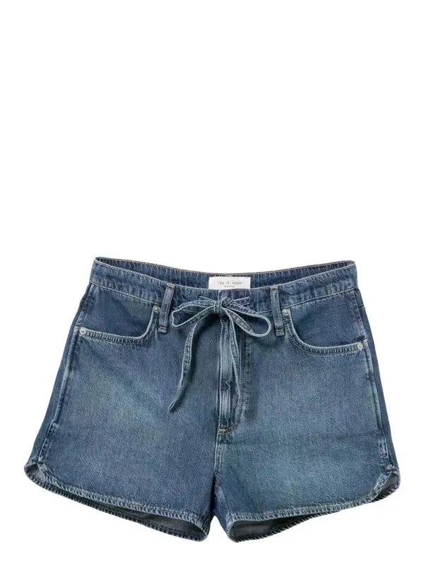 Rag & Bone Drawstring Denim Shorts - Blue