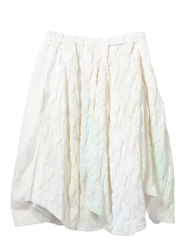 Comme Des Garçons Textured Midi Skirt - White
