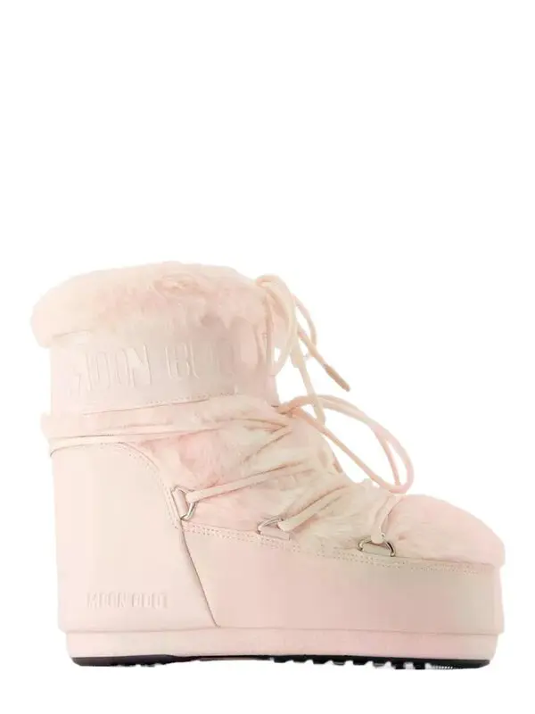 Moon Boot Icon Low Faux-fur Ankle Boots - Pink