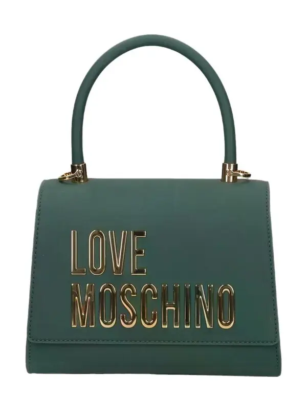 Moschino Logo Plaque Tote Bag - Green