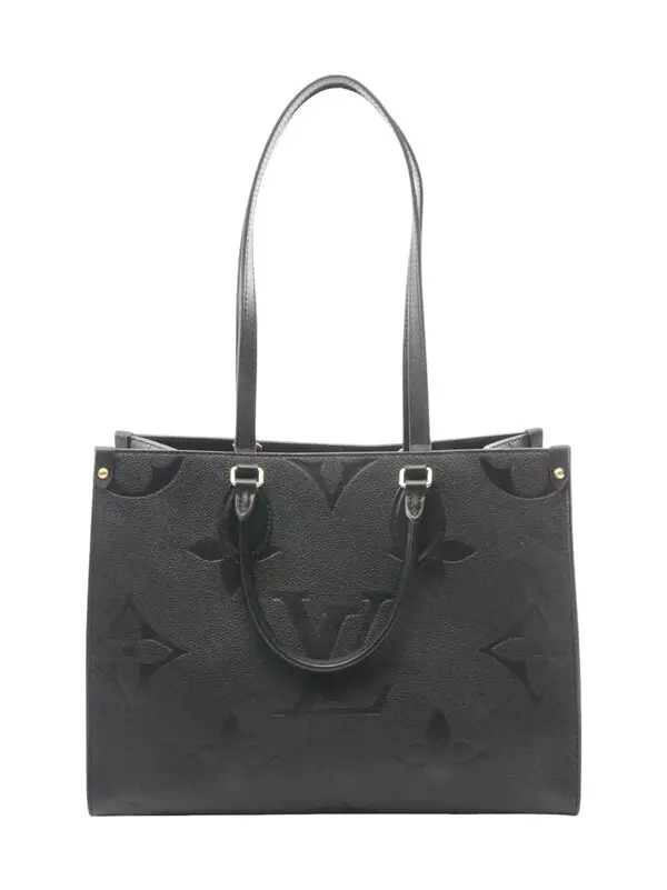 LOUIS VUITTON Monogram Empreinte Onthego Mm Satchel - Black