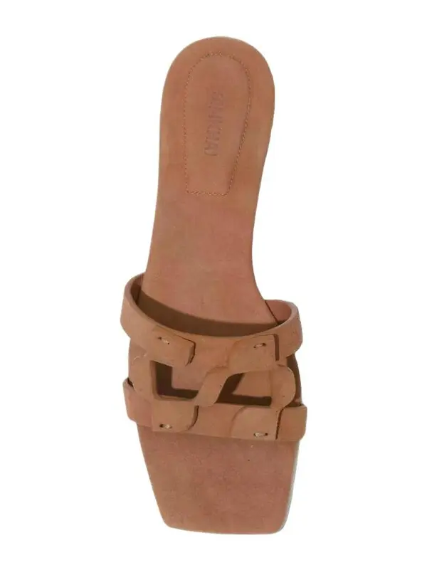 Simkhai Monogram Suede Sandals - Brown