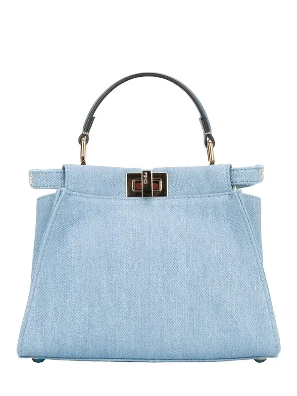 Fendi Peekaboo Mini Denim Baguette - Multicolor