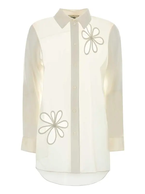 Fendi Organza Shirt - White