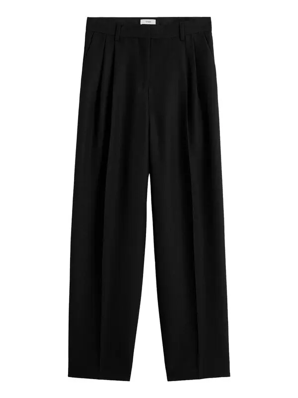 TOTEME Wool Blend Tailored Trousers - Black