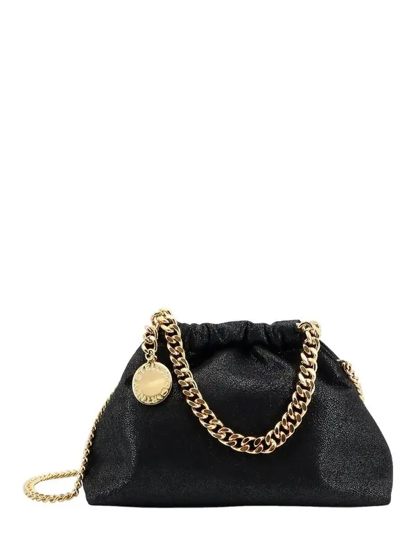 Stella McCartney Falabella Mini Shaggy Deer Crossbody Bag - Black