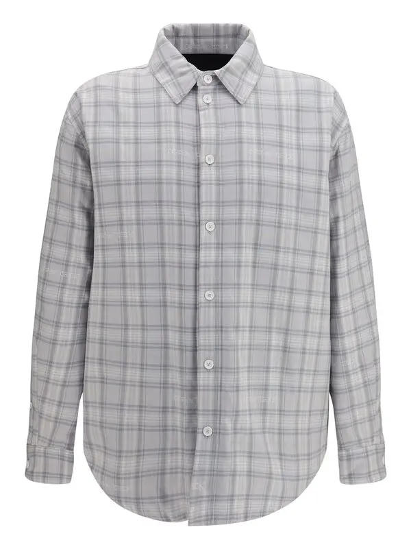 Off-White Padded Flannel Jacket - Gray