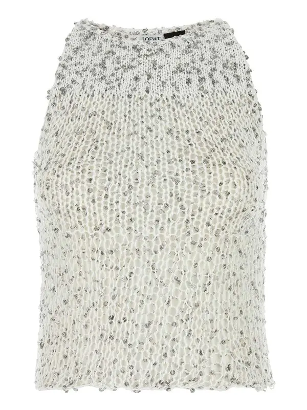Loewe Embellished Cotton Blend Top - Multicolor