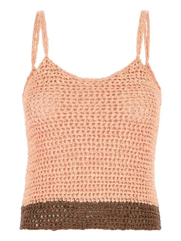 Loewe Two-tone Crochet Top - Multicolor