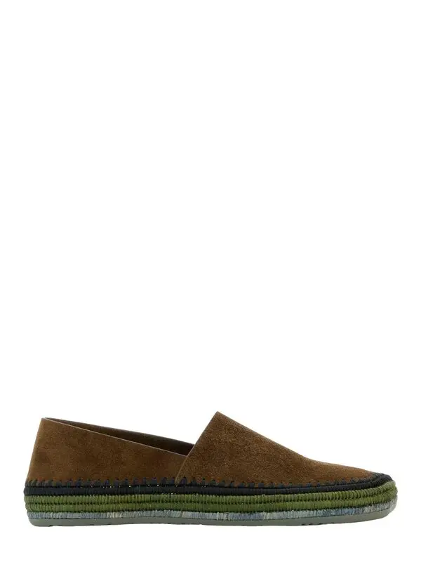 Loewe Suede Espadrille Flats - Brown