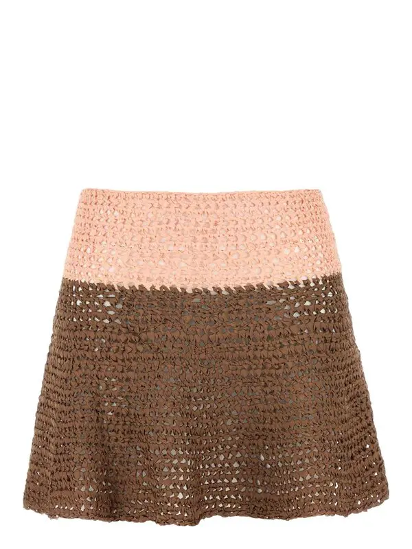 Loewe Two-tone Crochet Mini Skirt - Multicolor