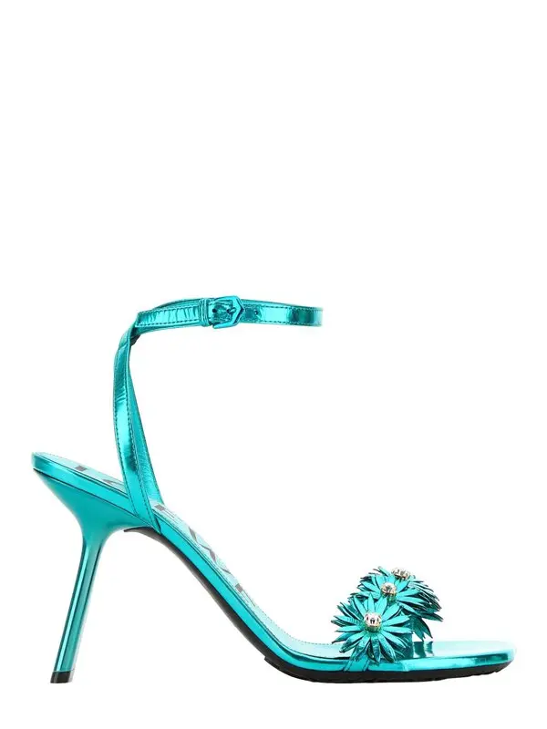 Loewe Petal Flower High Heel Sandals - Blue