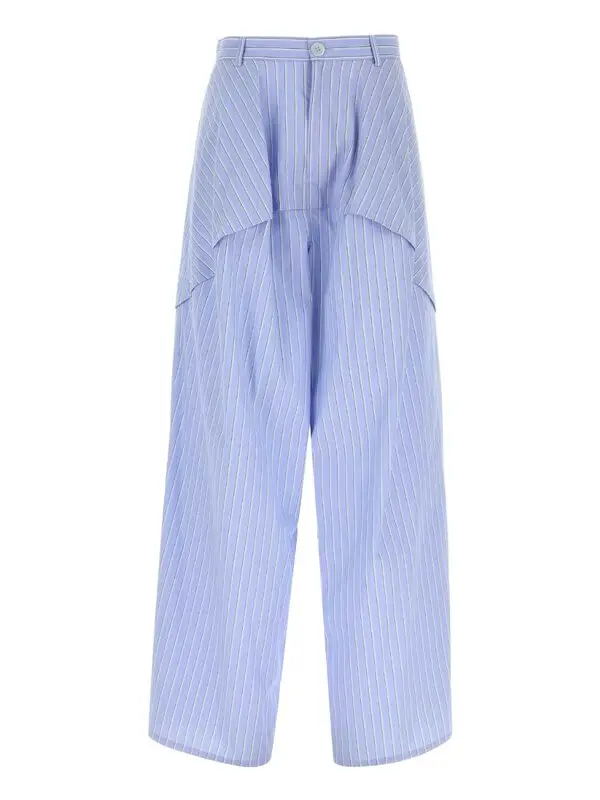 Loewe Embroidered Cotton Wide-leg Pants - Multicolor