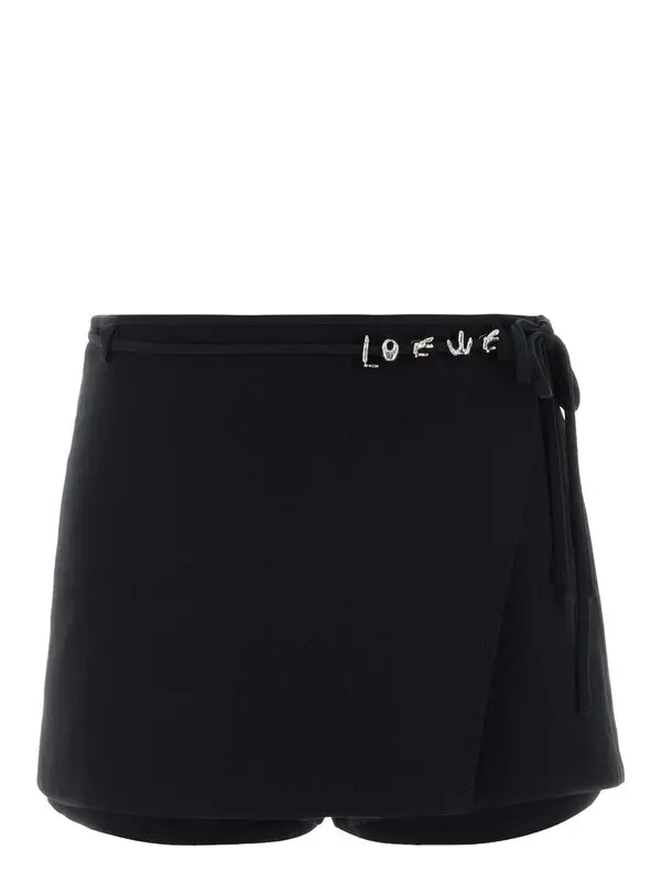 Loewe Cotton Blend Shorts - Black