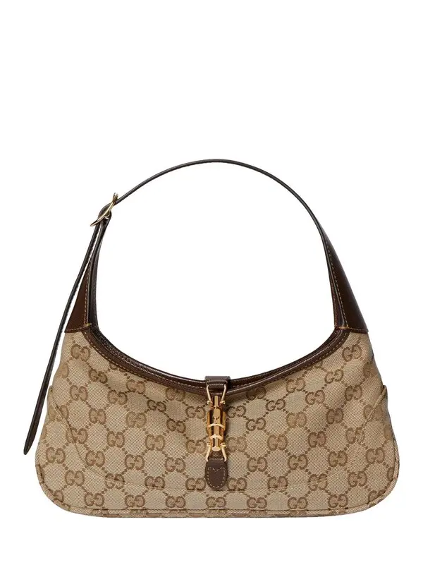 Gucci Jackie Slim Gg Fabric And Leather Shoulder Bag - Multicolor
