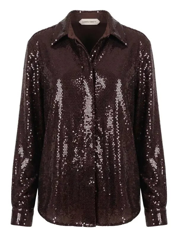 Alberta Ferretti Sequined Shirt - Multicolor