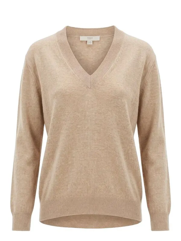 Malo V-neck Cashmere Sweater - Multicolor
