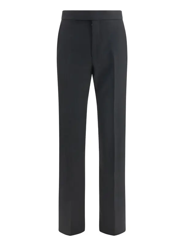 TOM FORD Tailored Wool Trousers With Front Pleats - Black
