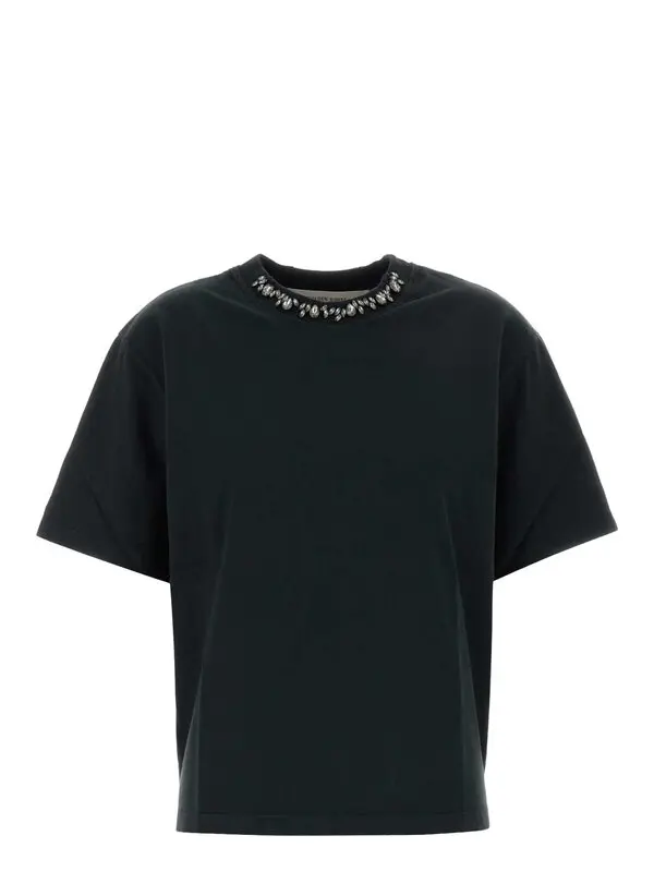 GOLDEN GOOSE Slate Cotton T-shirt - Black