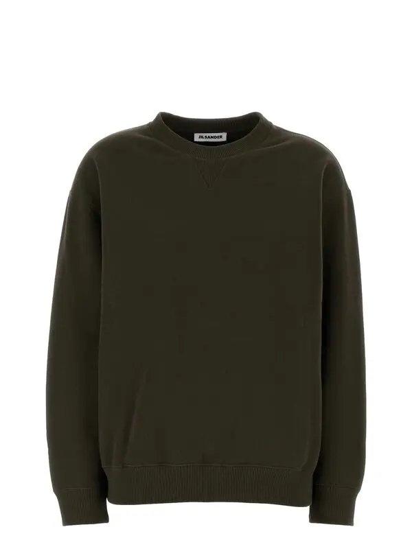 JIL SANDER Cotton Sweatshirt - Green