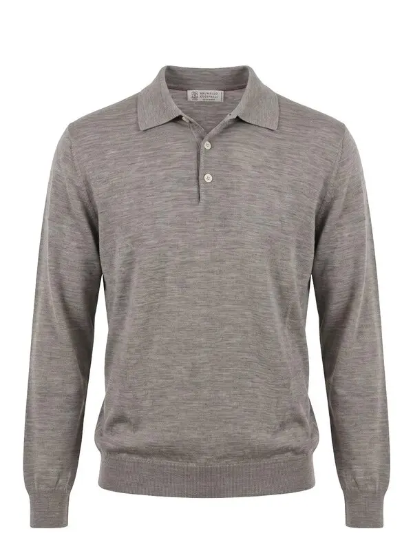 Brunello Cucinelli Wool Polo Neck Sweater - Multicolor
