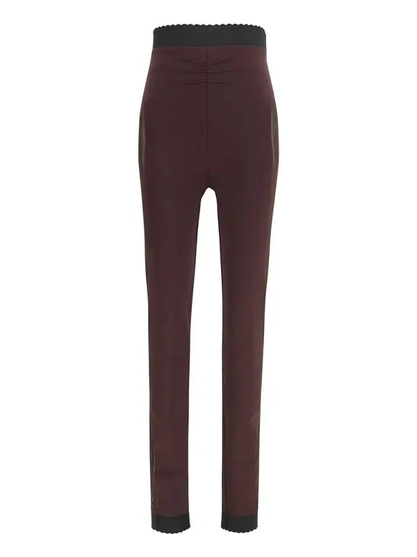 Attico Sheer Detail Leggings - Purple